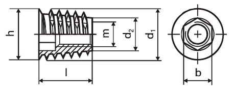 Matice závrtná M5 x 10 s límcem ATAX Tech Eshop - montážní materiály