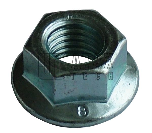 Matice s ozubeným límcem M8 DIN 6923 zinek bílý ATAX Tech Eshop ...